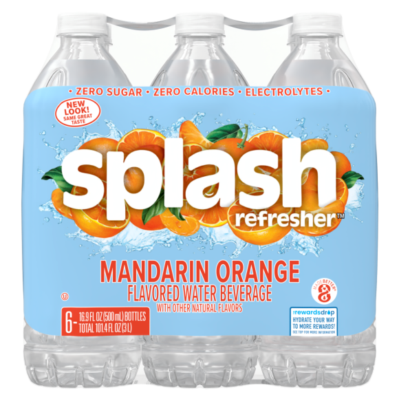 Splash Refresher™ Mandarin Orange Flavored Water | 16 ounce 24-Pack ...
