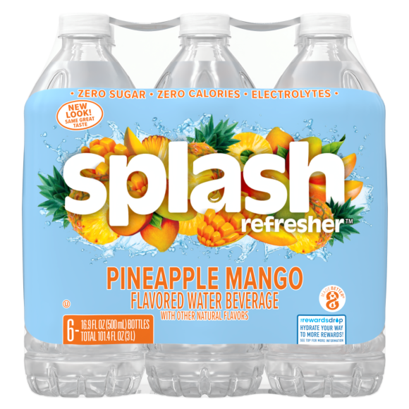 Splash Refresher™ Pineapple Mango Flavored Water | 16 ounce 24-Pack ...