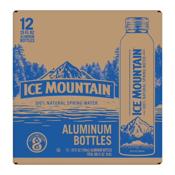 Ice Mountain Spring Water Aluminum Bottles | 25 oz 12-pack | ReadyRefresh