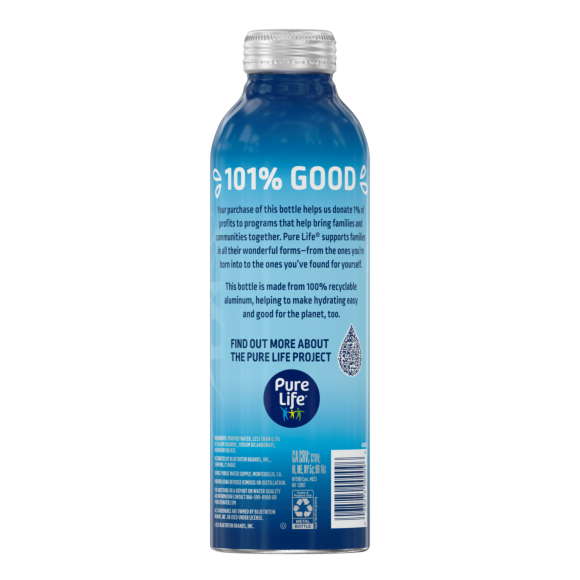 Pure Life® Purified Water Aluminum Bottle 20oz (18 Pack) | ReadyRefresh