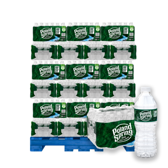 POLAND SPRING Spring Water 16oz Plastic Bottle Packs of 24 by Pallet ...