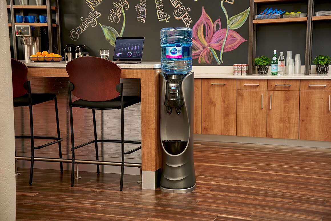 The Cascade Profile Gray Charcoal Water Dispenser ReadyRefresh