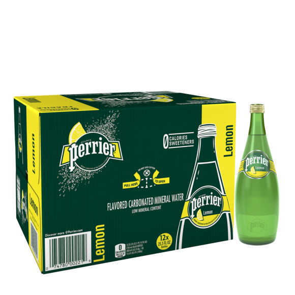 Perrier® Lemon Sparkling Carbonated Water | 25 oz 12-Pack| ReadyRefresh
