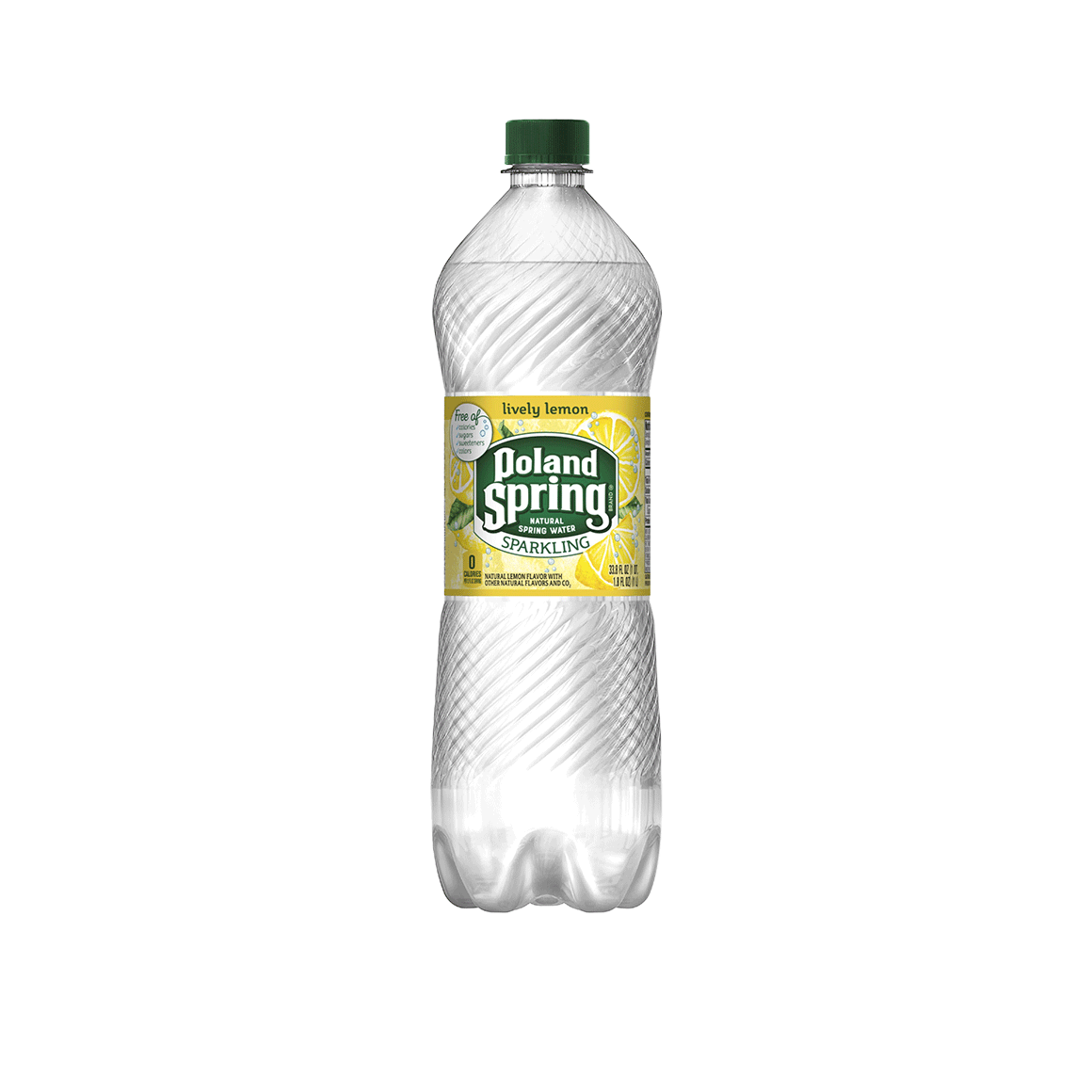 Poland Spring® Lemon Sparkling Water | 1 Liter 12-Pack | ReadyRefresh