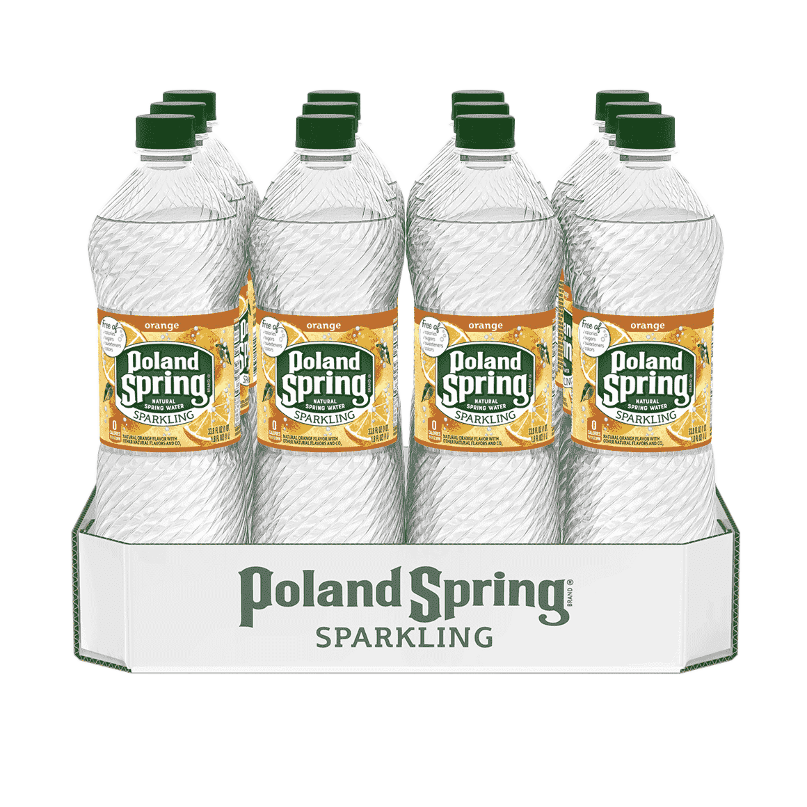 Poland Spring® Orange Sparkling Water | 1 Liter 12-Pack | ReadyRefresh